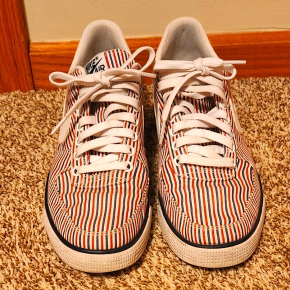 Nike | Shoes | Rare Nike Air Force Ac Red White And Blue Striped Size 9 ...